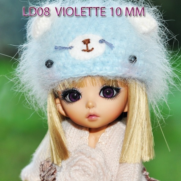 GLIB PURPLE VIOLETTE EYES 12LD08 DOLL BJD BALL JOINTED DOLL LATI YELLOW PUKIFEE 12 mm