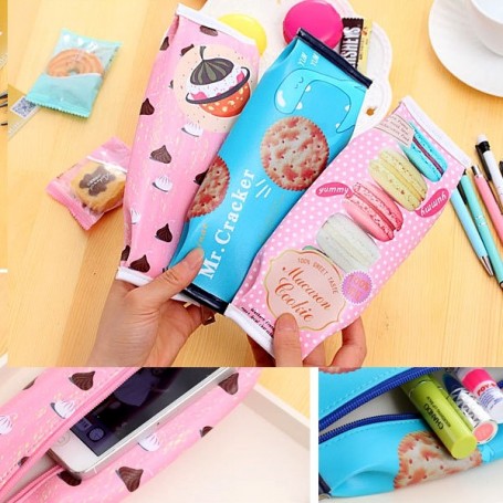 KAWAII MACARON COOKIE PENCILS CASE POUCH BAG FOR GIRL