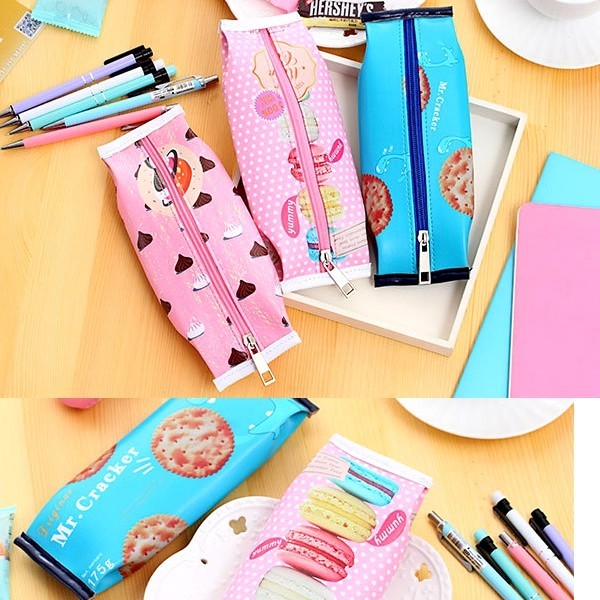 KAWAII MACARON COOKIE PENCILS CASE POUCH BAG FOR GIRL