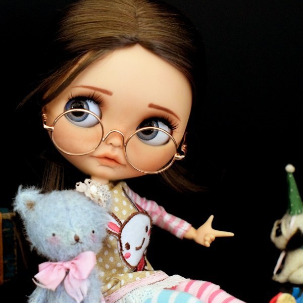 CUTE KAWAII METAL & GLASS DOLL GLASSES MINIATURE FOR DOLLS QBABY BLYTHE ...