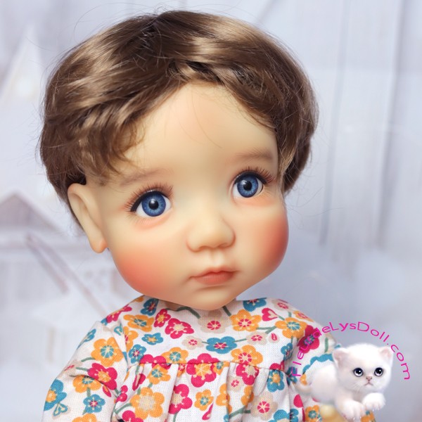 BABY CUT CARAMEL BOB CUT DOLL WIG 10.11" BJD MEADOWDOLLS MAE ZWERGNASE ...