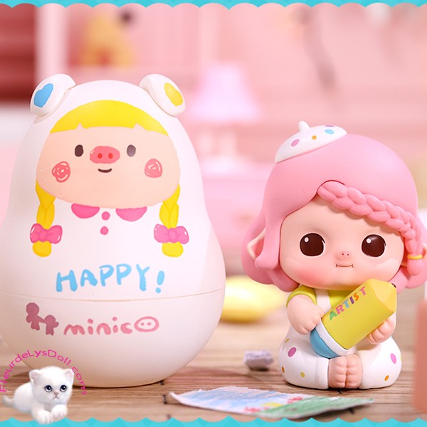 MINICO DOLL MINIATURE POPMART FIGURINE OB11 STODOLL BJD LATI YELLOW ...
