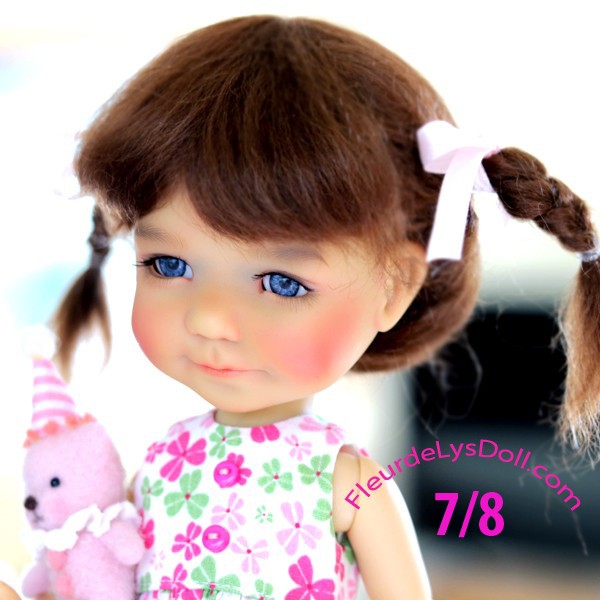 MOHAIR MAELYS BROWN 7/8" DOLL WIG FOR BJD DOLL DIANNA EFFNER LITTLE ...