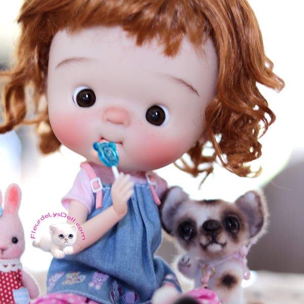 ROBE TOP + BLOOMER + SERRE TETE FAIT MAIN PAR MIORI POUR POUPÉE QBABY ...