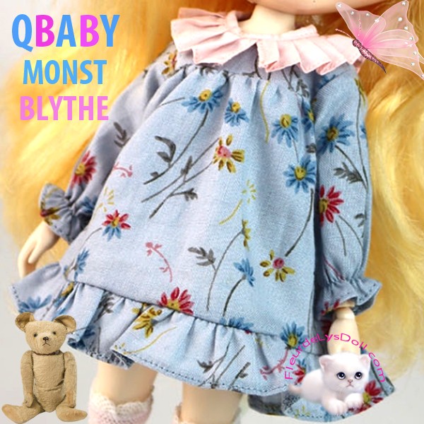 HAND MADE BONBON DRESS FOR QBABY BJD MONST HOLALA DOLLS BLYTHE OBITSU ...