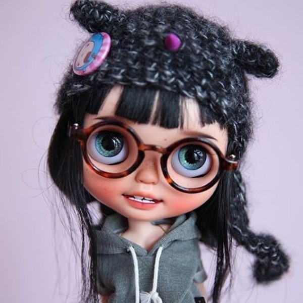 ROUND LEOPARD DOLL GLASSES FOR BLYTHE BJD QBABY MEADOWDOLLS SAFFI ...
