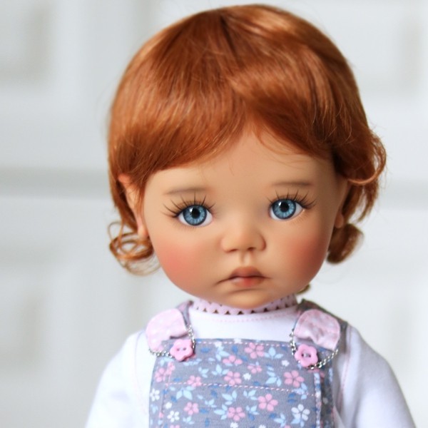 MONIQUE DOLL WIG JESSICA CARROT REDHEAD 12.13 FOR BJD MEADOWDOLLS SAFFI ...