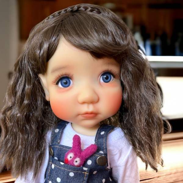 COFFEE ALIZEE DOLL WIG 8/9 BJD MEADOWDOLLS DUMPLING PULLIP KAYE WIGGS ...
