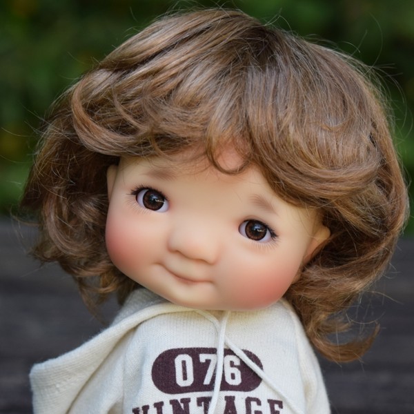 DOLL WIG FOXY CARAMEL 8/9 BOY & GIRL BJD DOLL MEADOWDOLLS PULLIP KAYE ...
