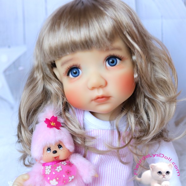 BISCOTTE BLOND GINGER DOLL WIG 9.10" POUPÉE BJD QBABY RODGERDOLL ...