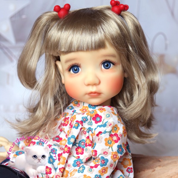 BISCOTTE BLOND GINGER DOLL WIG 9.10" POUPÉE BJD QBABY RODGERDOLL MEADOWDOLLS MAE ZWERGNASE ...