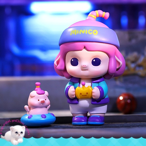POUPEE MINICO ET SON COCHON RADIOCOMMANDE FIGURINE POPMART MINIATURE ...